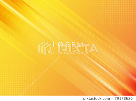 Template abstract yellow and orange diagonal... - Stock Illustration [79178626] - PIXTA