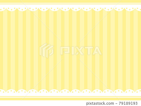 Background border lace lemon yellow - Stock Illustration [79189193] - PIXTA