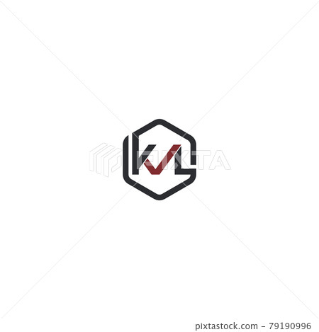 Combination of initial letter KVL and checklist... - Stock Illustration ...