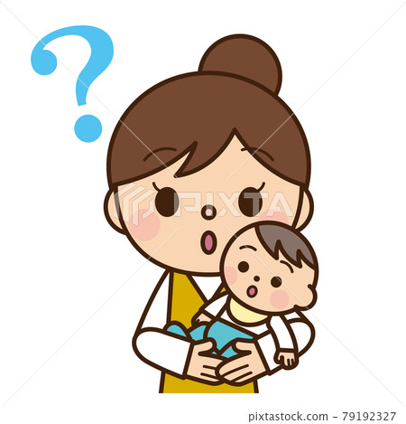 Baby and mom doubts - Stock Illustration [79192327] - PIXTA