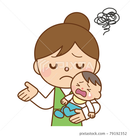 Disappointed baby and mom - Stock Illustration [79192352] - PIXTA