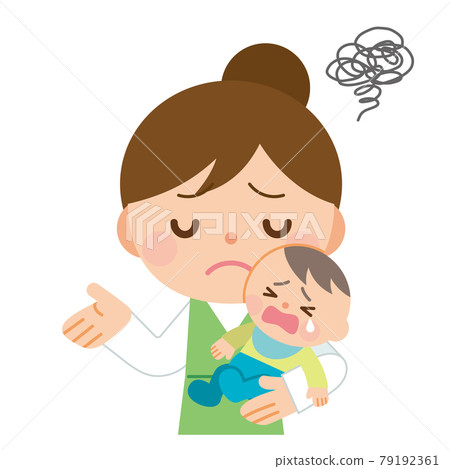 Disappointed baby and mom - Stock Illustration [79192361] - PIXTA