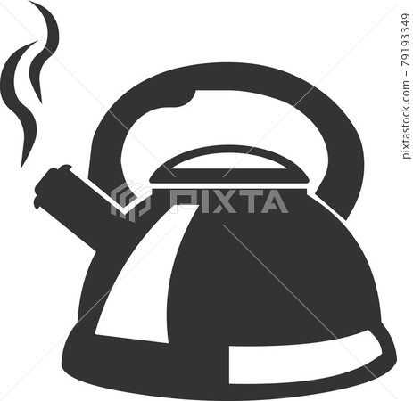 Vector icon of a kettle for boiling water. - Stock Illustration ...