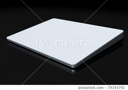 Silver computer trackpad or wireless touch pad... - Stock Illustration ...