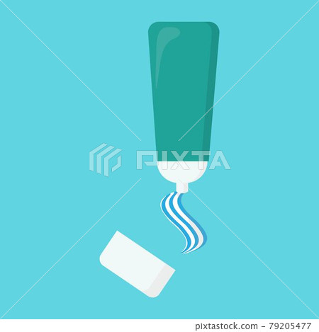 vector illustration of green tube of toothpaste - Stock Illustration ...
