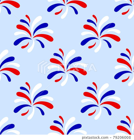 Seamless patriotic pattern with fireworks. 4th... - Stock Illustration ...