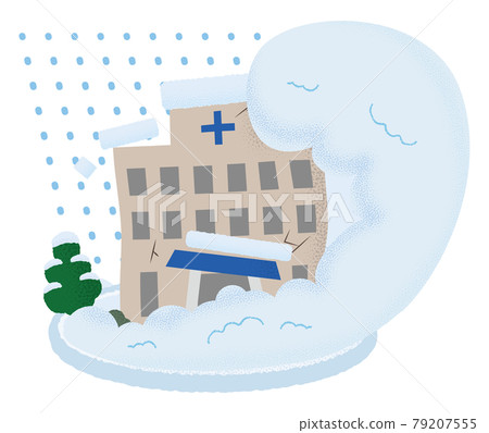Vector illustration of a hospital damaged by an... - Stock Illustration ...