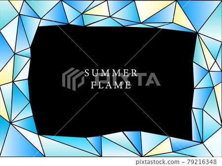 Summery stained glass frame material - Stock Illustration [79216348 ...
