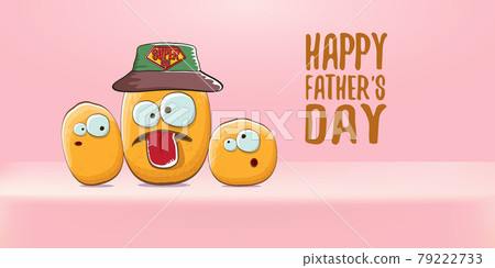 happy fathers day horizontal banner with... - Stock Illustration ...