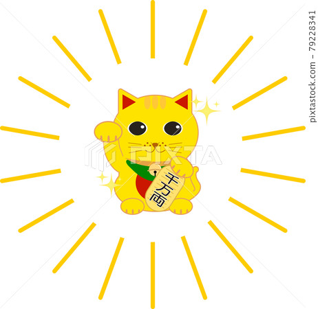 beckoning cat, vector, vectors - Stock Illustration [79228341] - PIXTA