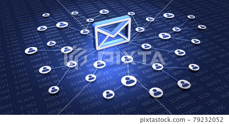Digital background and email network - Stock Illustration [79232052 ...
