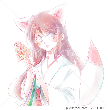 Girl image of the fox priest - Stock Illustration [79241890] - PIXTA