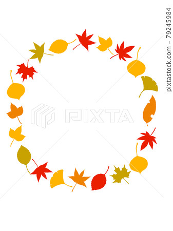 Autumn leaf frame material - Stock Illustration [79245984] - PIXTA