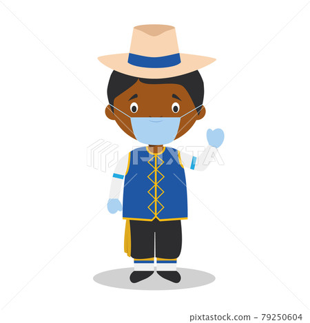 Character from Barbados dressed in the... - Stock Illustration ...