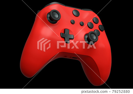 Realistic red joystick for video game... - Stock Illustration [79252880 ...
