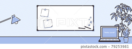 Office background with a simple line... - Stock Illustration [79253981 ...