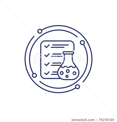 lab test results line icon on white - Stock Illustration [79256580] - PIXTA