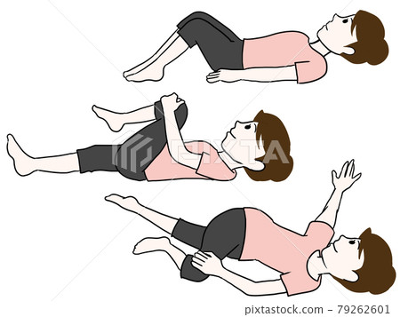 Back pain prevention stretch illustration - Stock Illustration ...