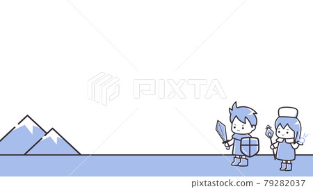 Simple Line Hero and Healer... - Stock Illustration [79282037] - PIXTA