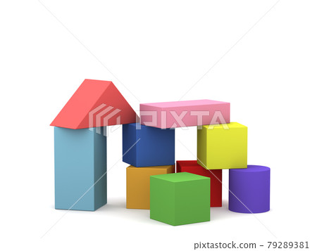 Colorful building blocks - Stock Illustration [79289381] - PIXTA