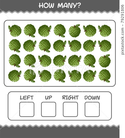 How many cartoon custard apple. Counting game.... - Stock Illustration ...