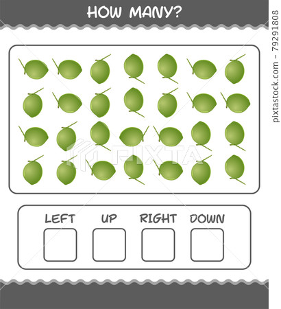 How many cartoon coconut. Counting game.... - Stock Illustration ...