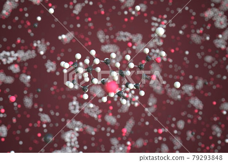 Oxymetholone molecule made with balls,... - Stock Illustration ...
