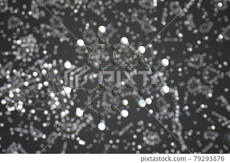 Benzo(e)pyrene molecule. Conceptual molecular... - Stock Illustration ...