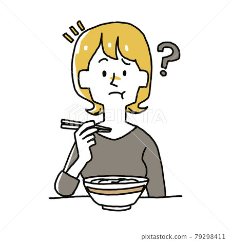 A woman with dysgeusia - Stock Illustration [79298411] - PIXTA