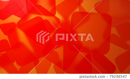 Red transparent squares. 3D illustration - Stock Illustration [79298547 ...