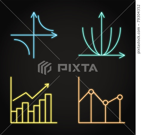 Mathscience Symbols Math Science Education School Icons Set Vector