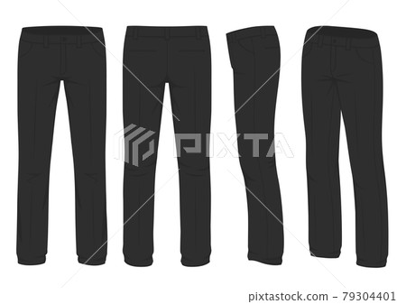 suit uniform, back side view of pants - Stock Illustration [79304401 ...