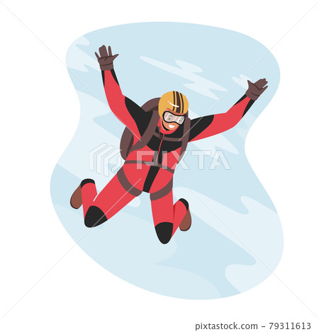 Base Jumping Extreme Activities, Recreation.... - Stock Illustration ...