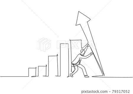Single one line drawing of young smart business... - Stock Illustration ...