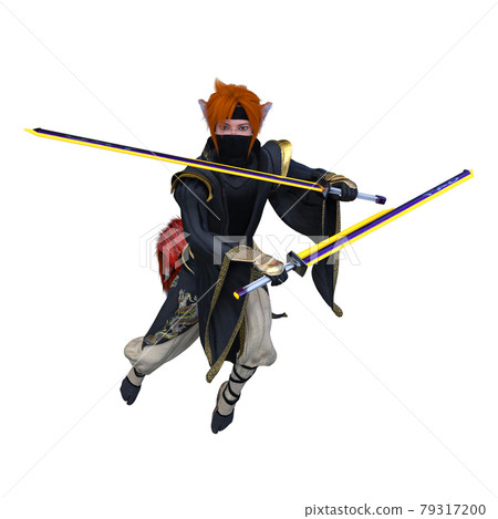 Anime Dual Sword Fighting Poses