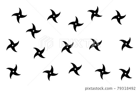 shuriken, small throwing blade, throwingâ€knife - Stock Illustration ...