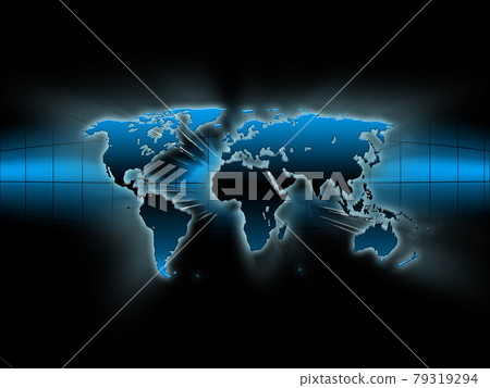 blue map - Stock Illustration [79319294] - PIXTA