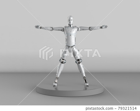 cyborg stand on stage - Stock Illustration [79321514] - PIXTA