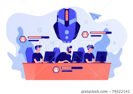 Multiplayer online battle arena concept vector... - Stock Illustration ...
