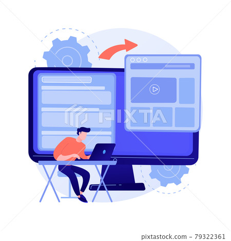 Microsite development abstract concept vector... - Stock Illustration ...