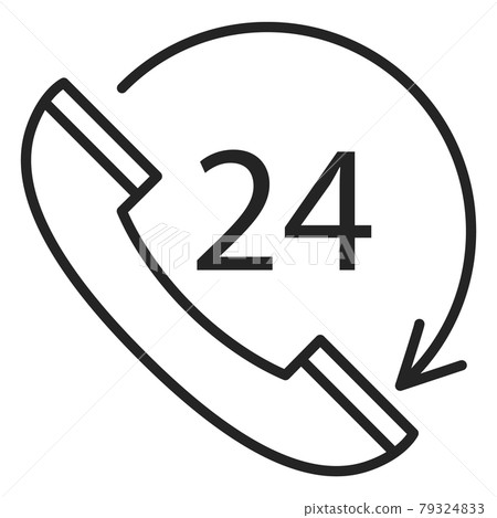 All day customer support icon vector isolated. - Stock Illustration ...