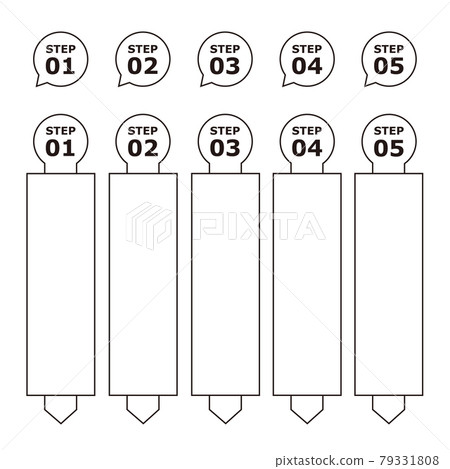 Banner label step design - Stock Illustration [79331808] - PIXTA