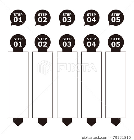 Banner label step design - Stock Illustration [79331810] - PIXTA