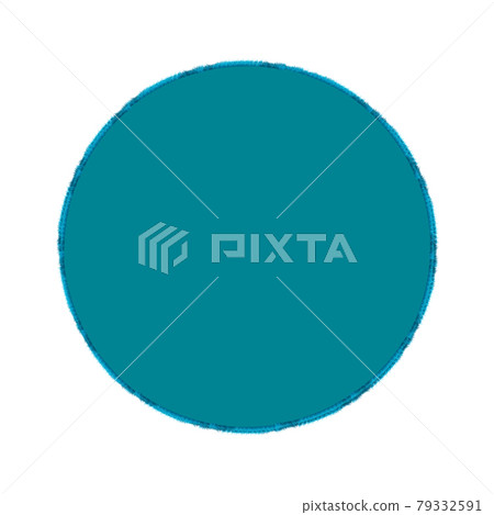 Turquoise large circle on white...-插圖素材 [79332591] - PIXTA圖庫