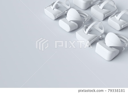 Top view virtual reality glasses for online... - Stock Illustration ...