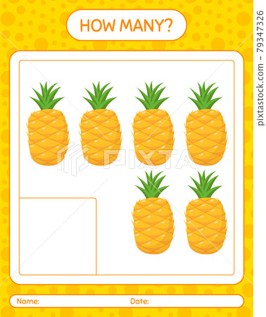 How many counting game with pineapple.... - Stock Illustration ...