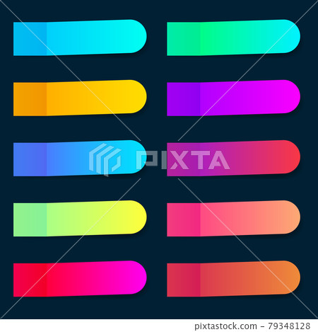 Colored paper stickers set with different... - Stock Illustration ...