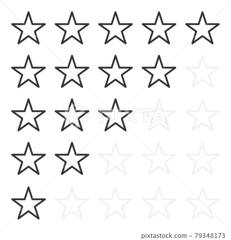 Five star rating. Isolated badges for website... - Stock Illustration ...
