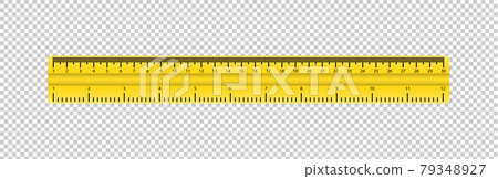Realistic plastic yellow tape ruler on... - Stock Illustration ...