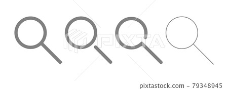 Four gray search Icons of different design.... - Stock Illustration ...